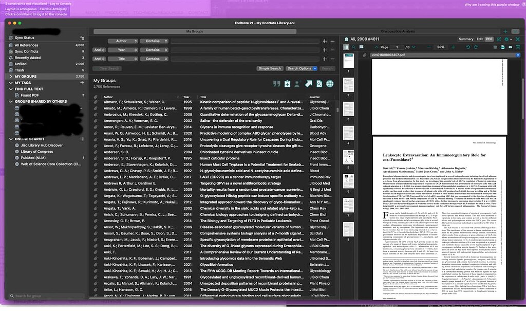 Pink debug frame on Endnote on Mac - EndNote General - Discourse
