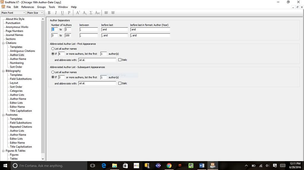 How to display "author et al, year" in Chicago style - EndNote How To ...