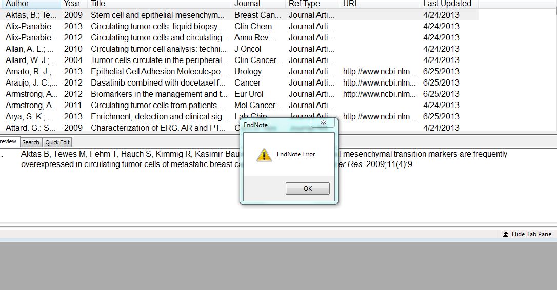  Endnote Error When Adding Citations To Word Document 4 By Amcdani 