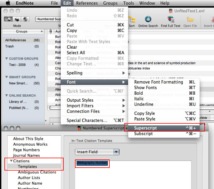 How To Superscript The Citations EndNote Styles Filters And