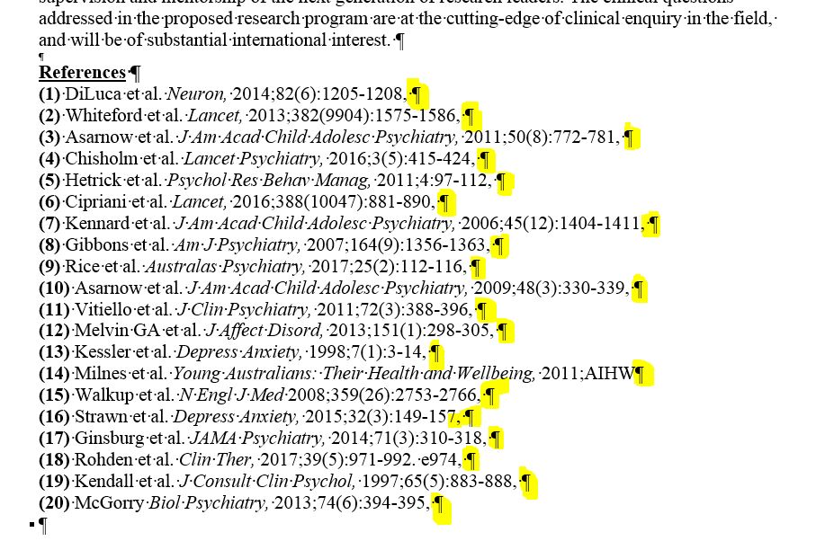 Removing Paragraph Marks After Each Bibliography Entry EndNote How To Discourse