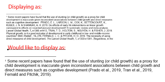 In-text citation in Word footnote - EndNote How To - Discourse