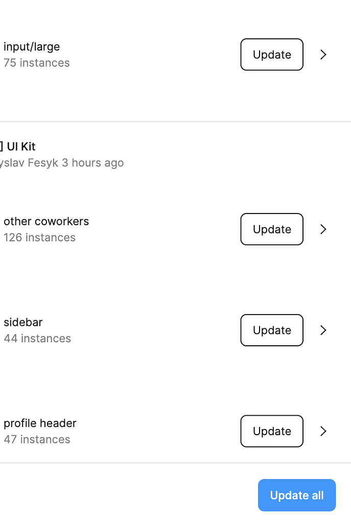 Figma Sends Me A Ton Of Instances Update After I Added A Instance Swap Property To A Button