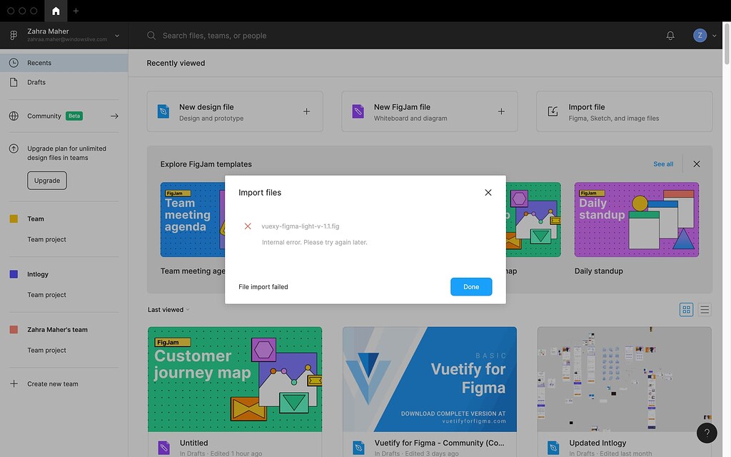 Error In Importing fig File To Figma Ask The Community Figma 