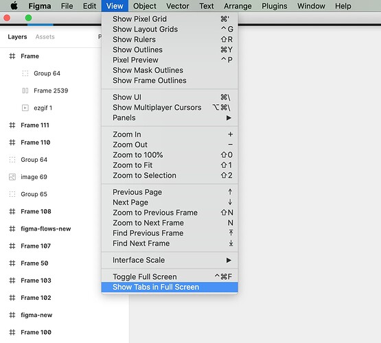 How To Show Tabs In Full Screen Ask The Community Figma Community Forum