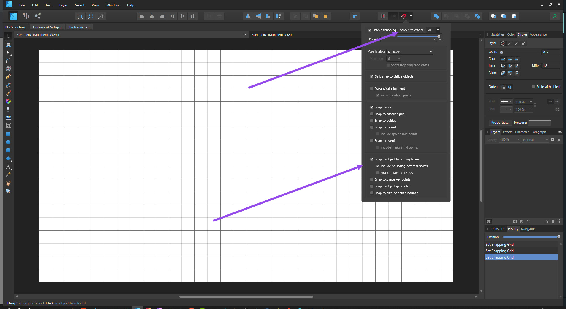 Adjusting Grid Snap Tolerance Like Affinity Designer Share An Idea 