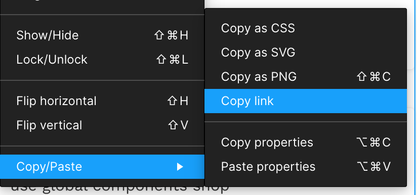 Easy Access To Copy LInk To Selected Frame Ask The Community 
