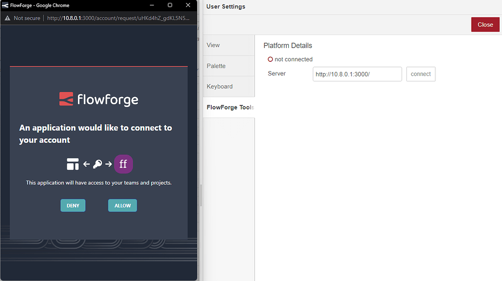 Connecting to FlowForge with the Tools Module - Support - FlowFuse Community