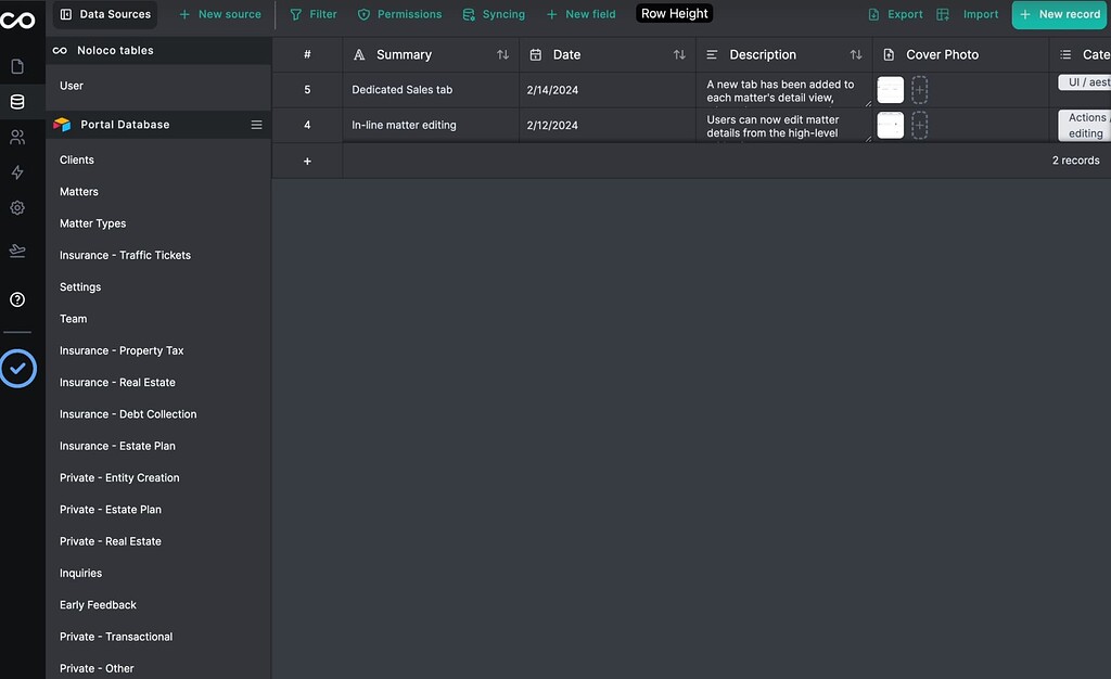 Adjust row height in Data Table 2.0 - Feature Requests - Noloco