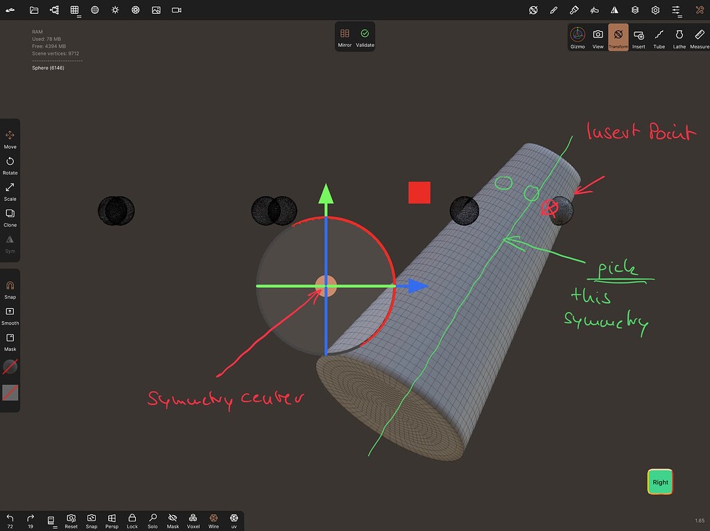 Insert Tool - take over the symmetry of another object for radial symmetry - Feature Request ...