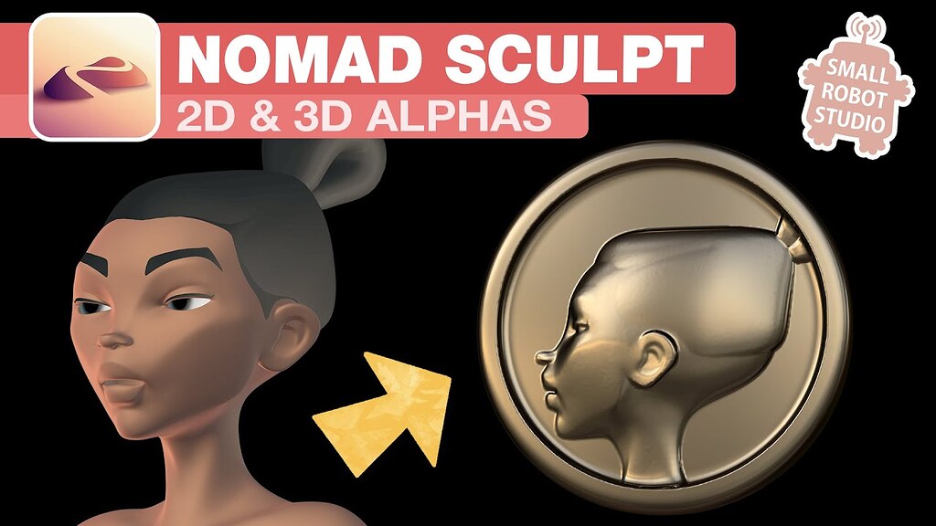 Nomad Sculpt Tutorial: 2D & 3D Alphas - Tips, Tutorials and Help - Nomad Sculpt