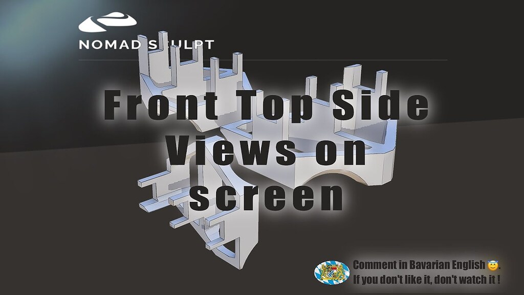 Nomad Sculpt - Multiple Views on Screen - Front Top Side View (V1.71 -6.1.2023) - Tips ...