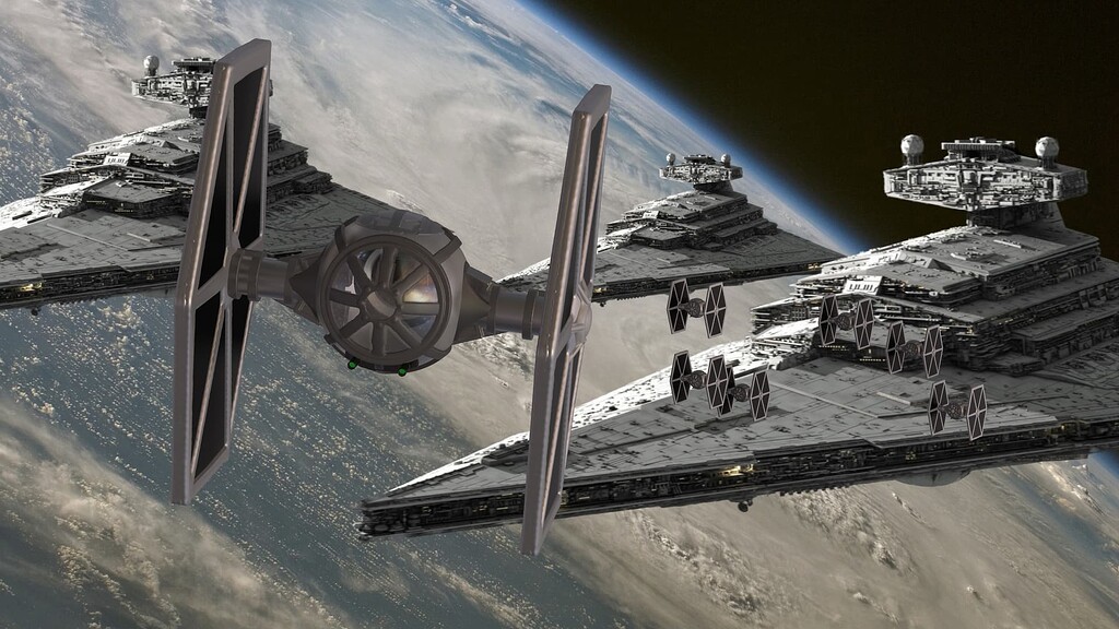 Starwars tie fighters - Artwork - Nomad Sculpt