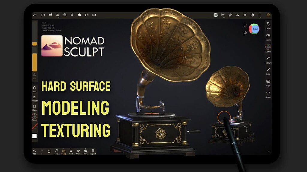Hard surface modeling and texturing explained - Tips, Tutorials and Help - Nomad Sculpt