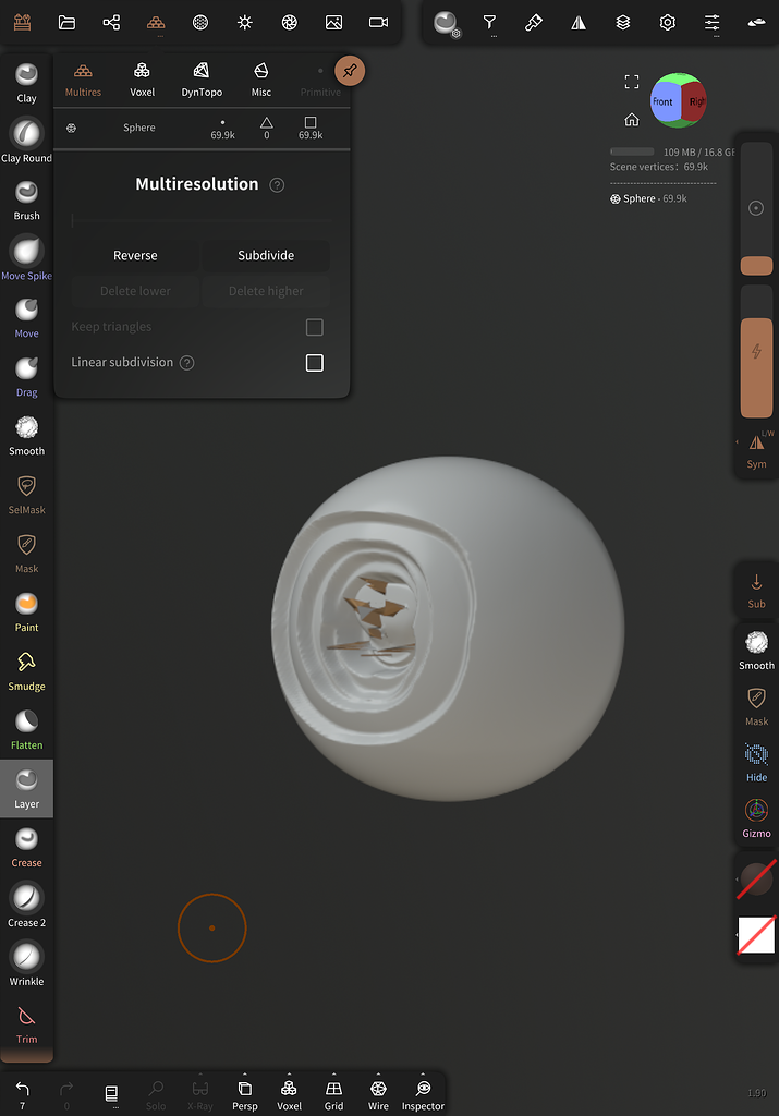 [BUG]Beta 1.91 artifacts on layer brush several times - Bug Report - Nomad Sculpt