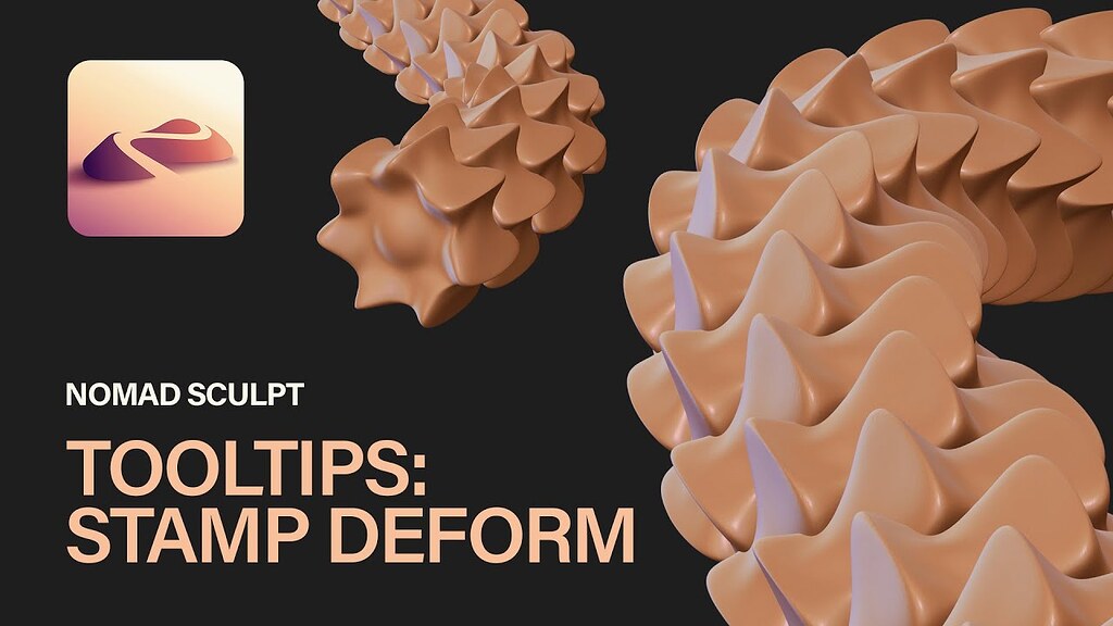 Nomad Sculpt: Tooltips: Stamp Deform - Tips, Tutorials and Help - Nomad Sculpt