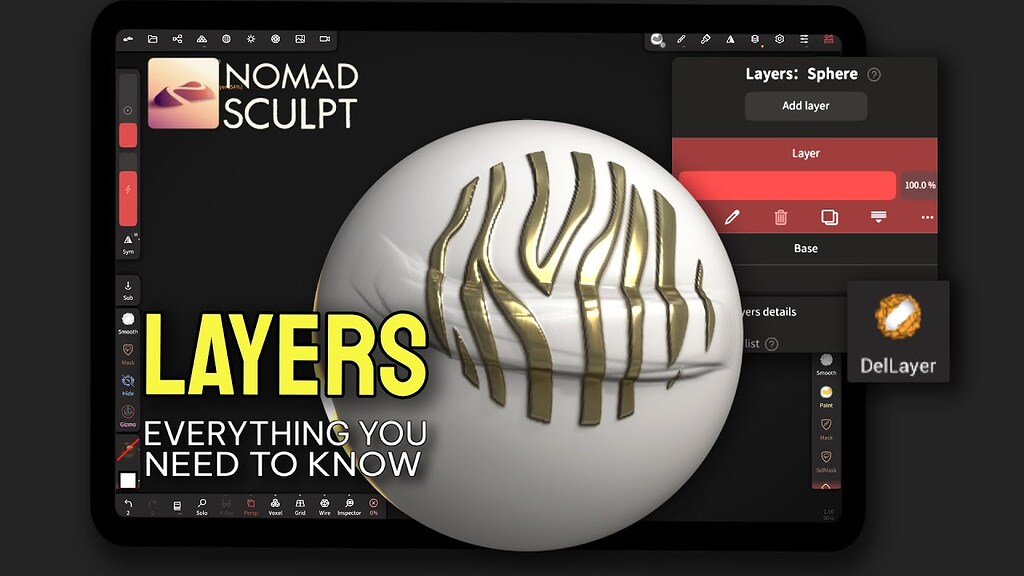 How To Use Layers | Nomad Sculpt Tutorial - Tips, Tutorials and Help - Nomad Sculpt