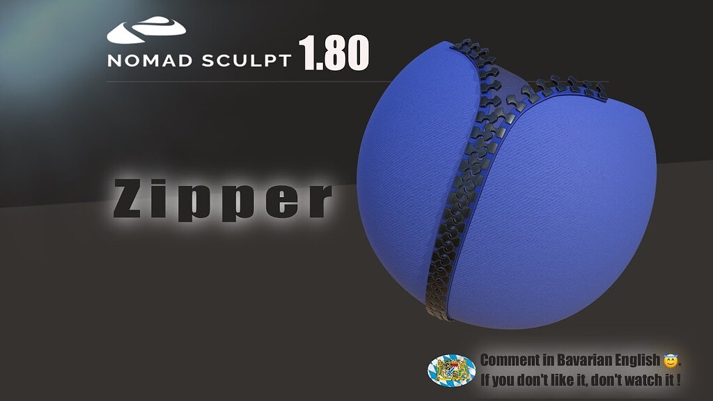 Nomad Sculpt 1.80 Tutorial - Zipper (7.8.2023) - Tips, Tutorials and Help - Nomad Sculpt