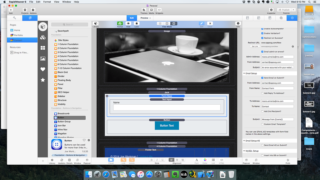 How to correctly configure Foundation Contact Form? - General - RapidWeaver Support Forum