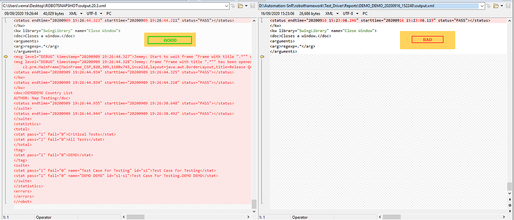 Need Help with our XML file that is generated - Robot Framework - Robot Framework