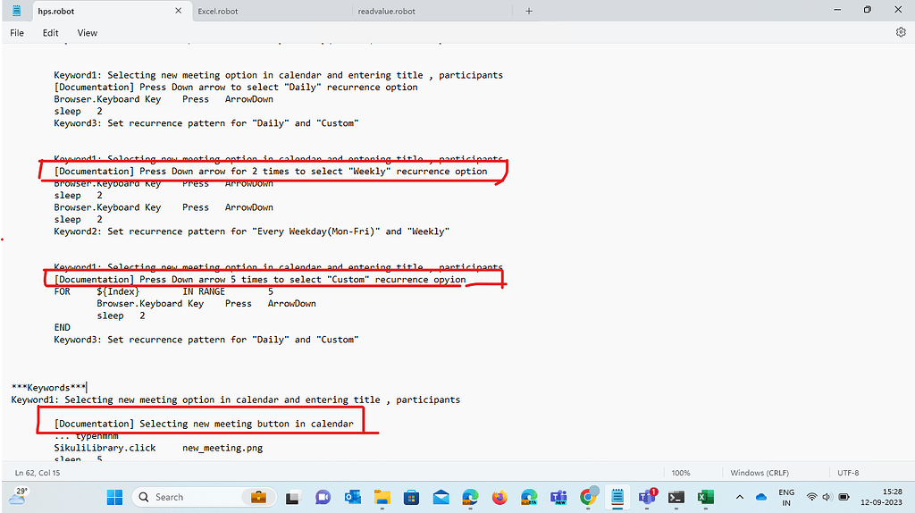Getting error "Setting 'Documentation' is allowed only once. Only the first value is used" when ...