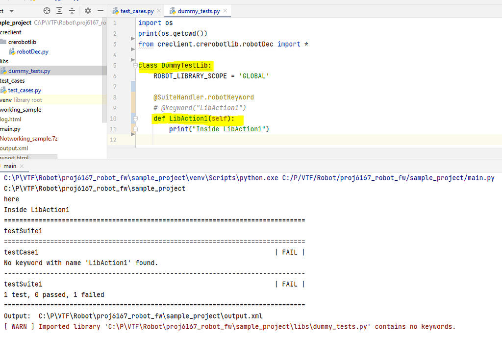 Calling an instance from a class doesn't work although calling a method works - Robot Framework ...