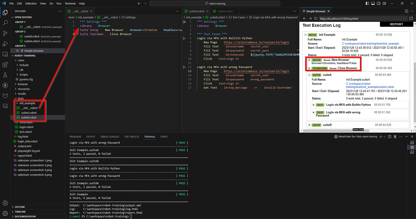 How To Structure A Suite Setup With Multiple Robot Files Robot Framework Robot Framework