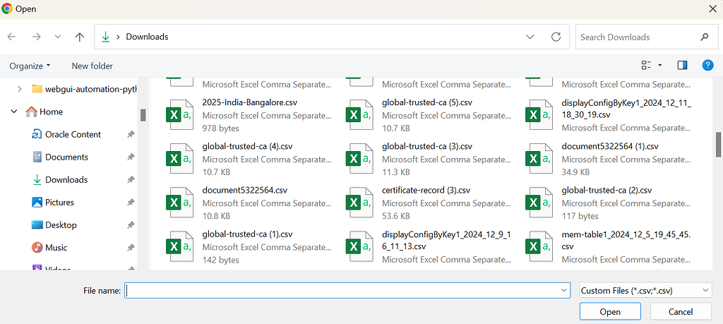 Need Help Automating File Upload Without Input Tag - SeleniumLibrary - Robot Framework