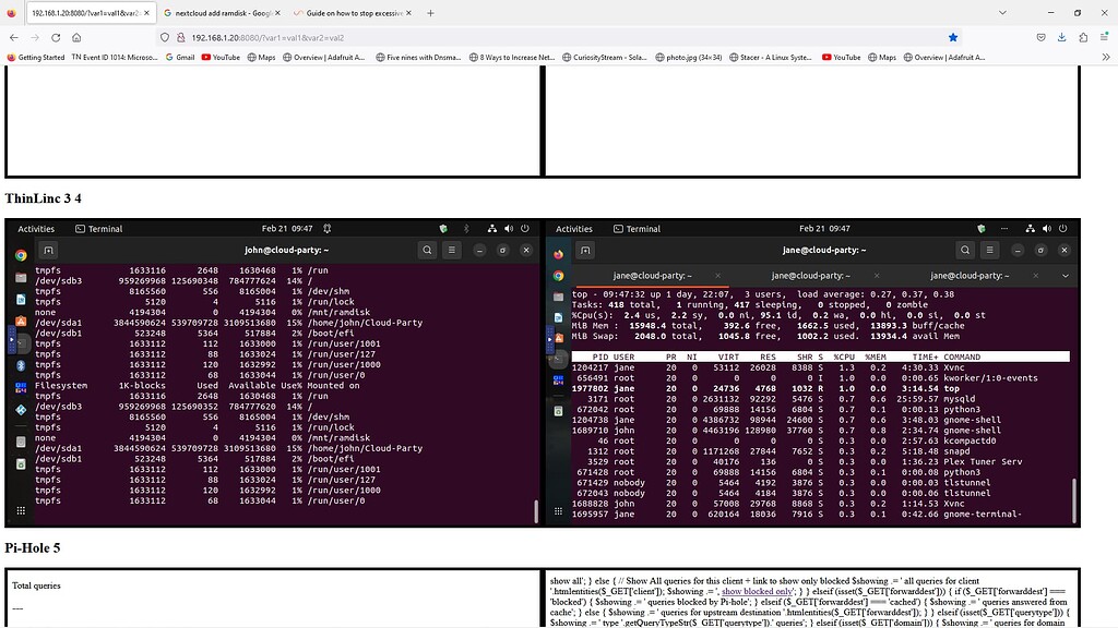 I now have my Local Thinlinc Server iframed on a QB64 webserver program and other types of ...