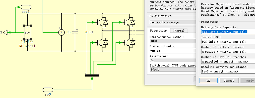 Lithium battery signal dimension - General - PLECS User Forum