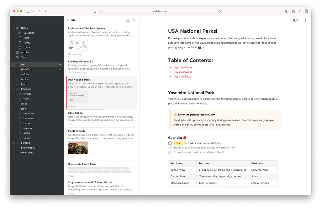 Getting started with Bear Web - Bear Web - Bear Community