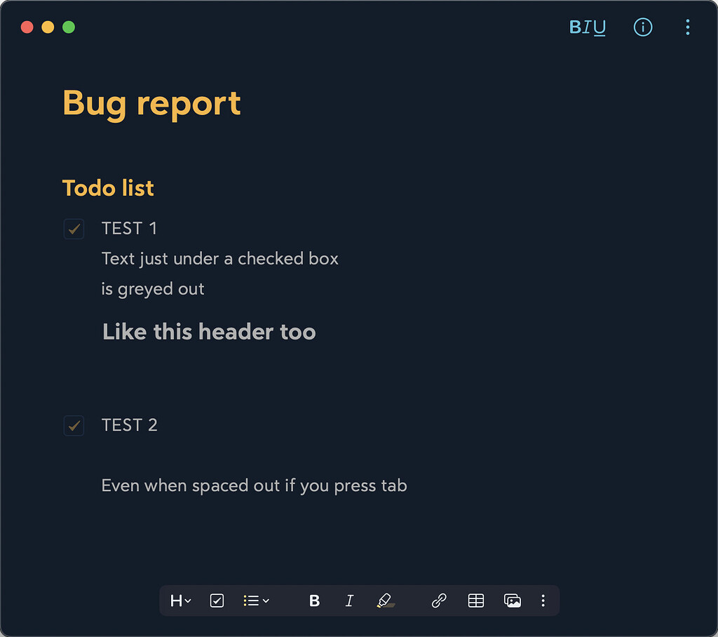 Checking off a box greys out every line under that - Panda Bug Reports - Bear Community