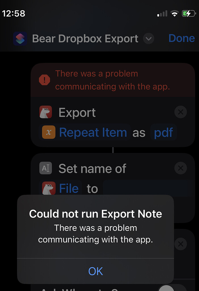 Export Note action in Apple Shortcut, fails on PDF and docx with images - Panda Bug Reports ...