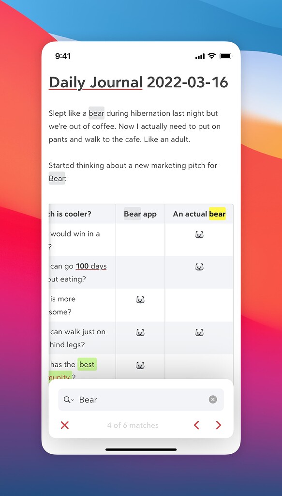 Panda Check-in: Integration, Search, and Todos - Announcement - Bear ...