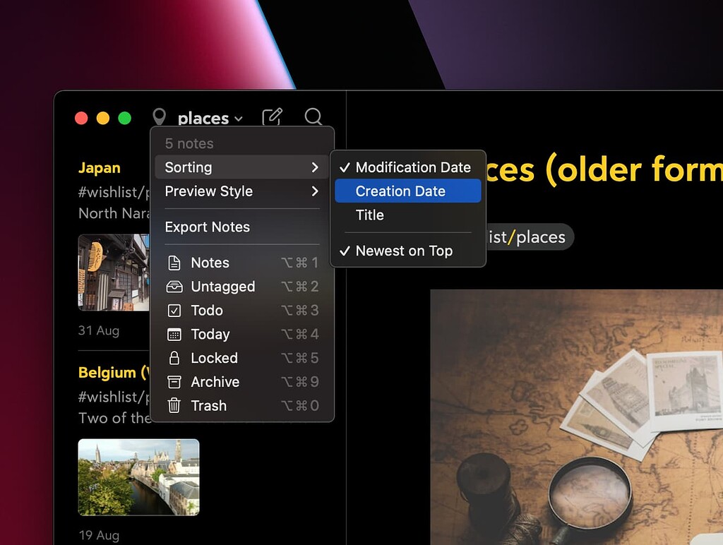 Unexpected behaviour: Note date inconsistent with selected sorting option? - Panda Feedback ...