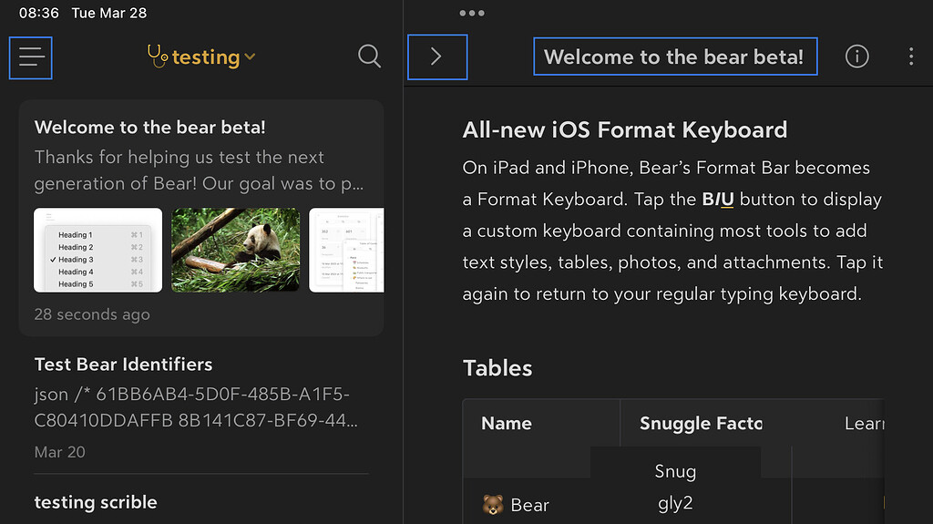 Missing status bar note title and panel buttons on Mac - Panda Feedback ...