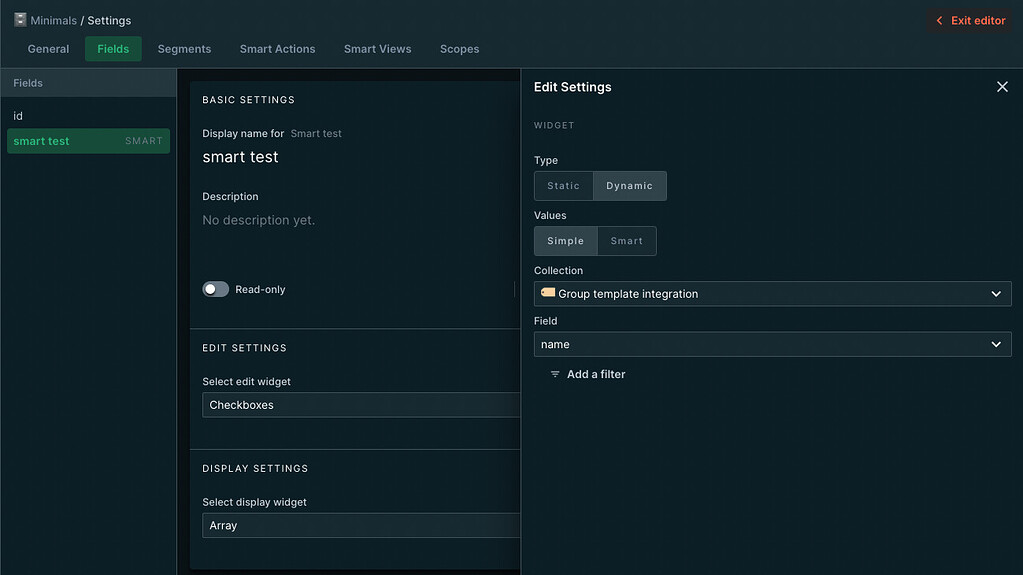 Array smart fields referencing dynamic collections are no longer sent - Help me! - Forest Admin ...