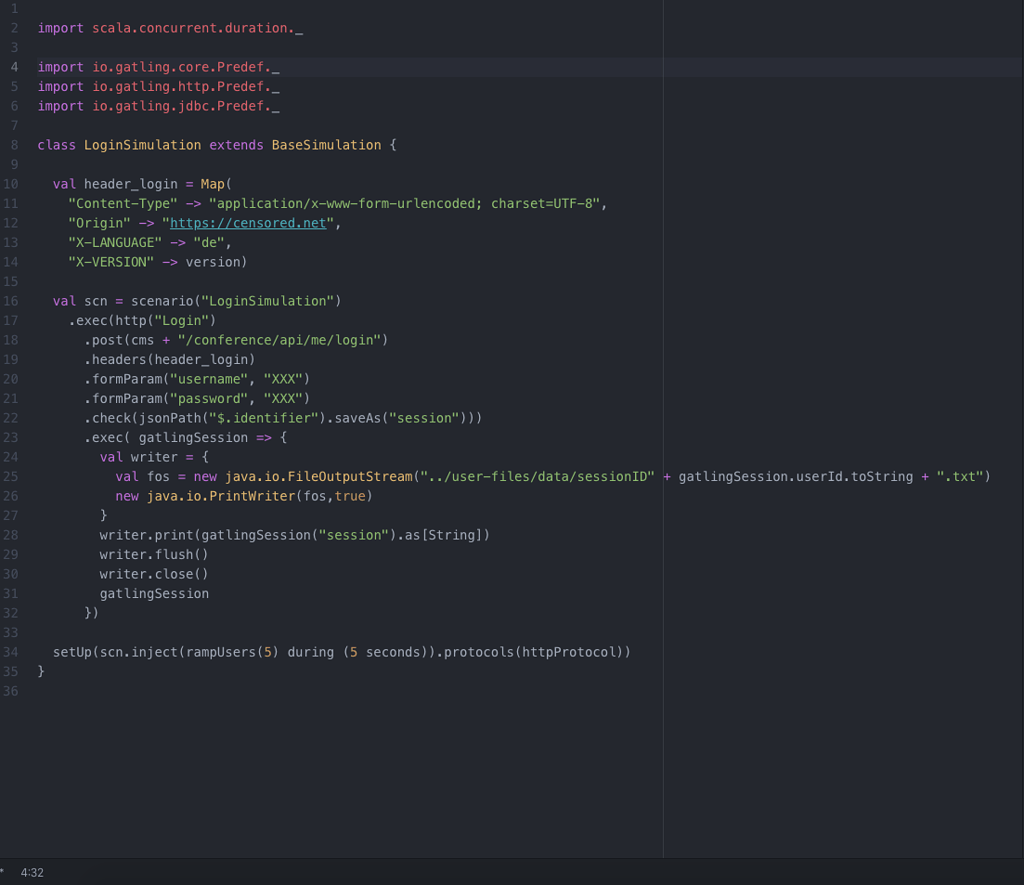 Saved Session ID is not written correctly into Simulation - Gatling (Open-Source) - Gatling