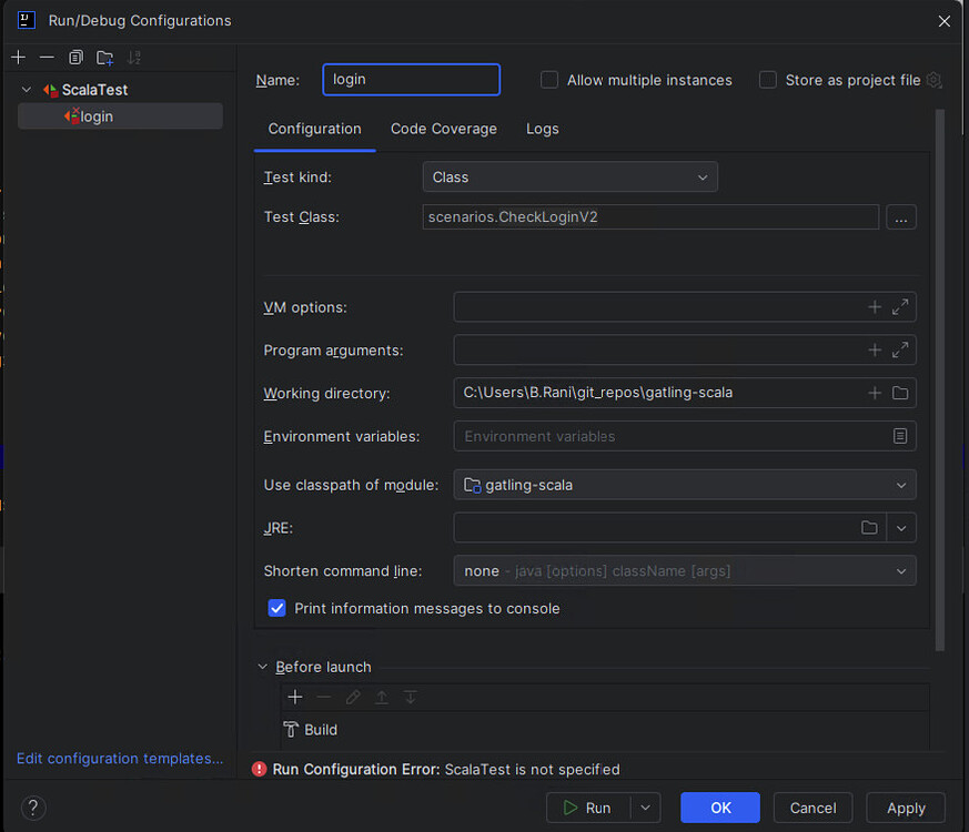 How to run a simulation directly without typing mvnw.cmd Gatling:test ...