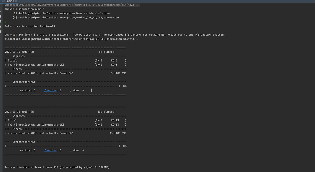 Avoid printing all information into console - Gatling (Open-Source) - Gatling