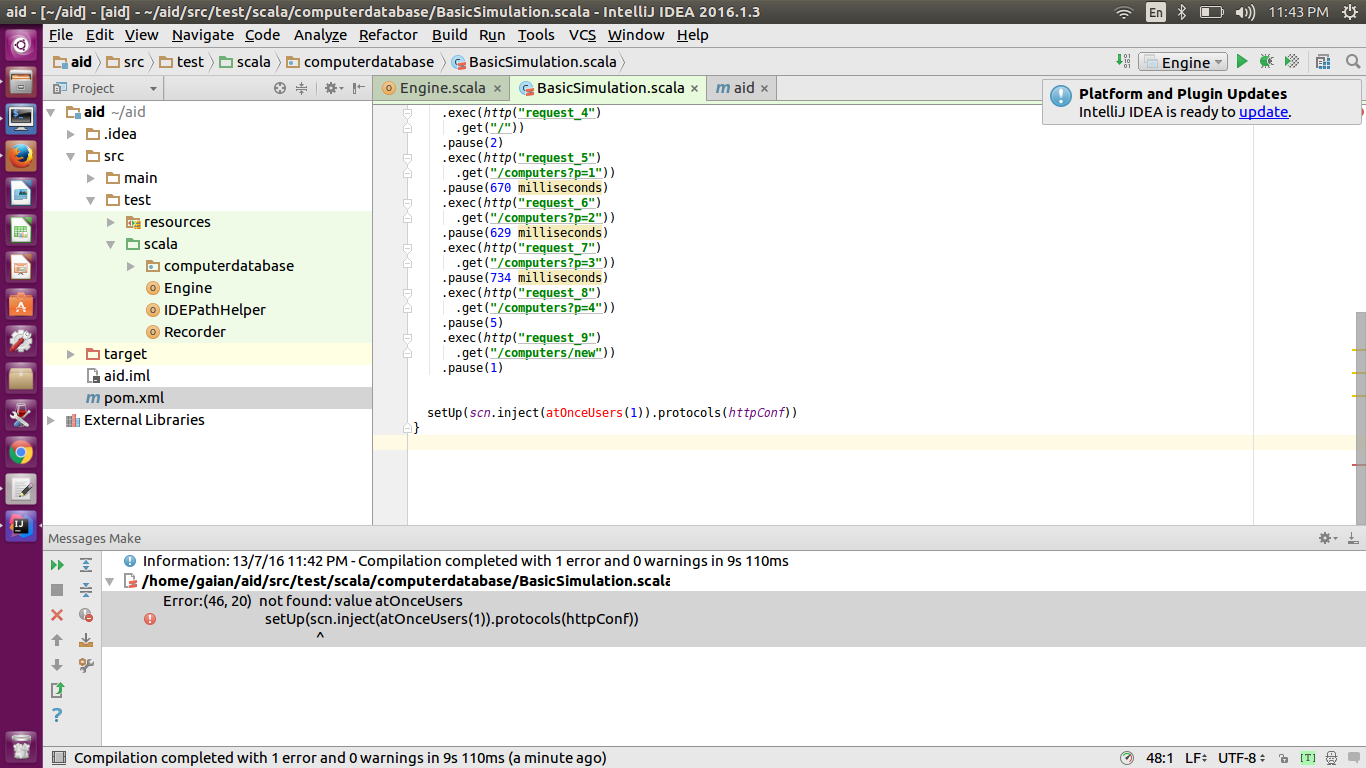 gatling project setup error in intellij IDEA - Gatling (Open-Source) - Gatling