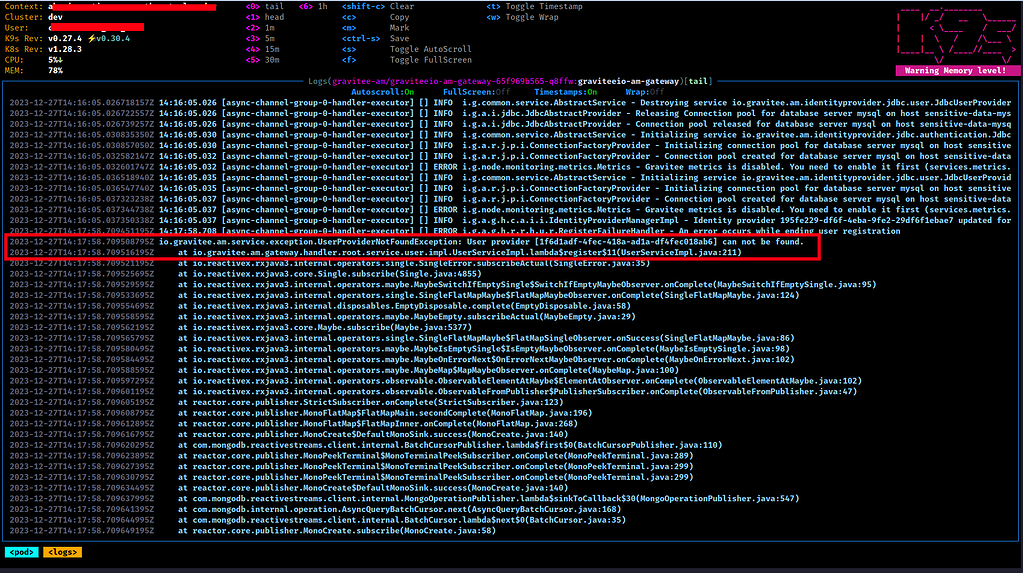 UserProviderNotFoundException while ending user registration - Access Management - Gravitee.io ...
