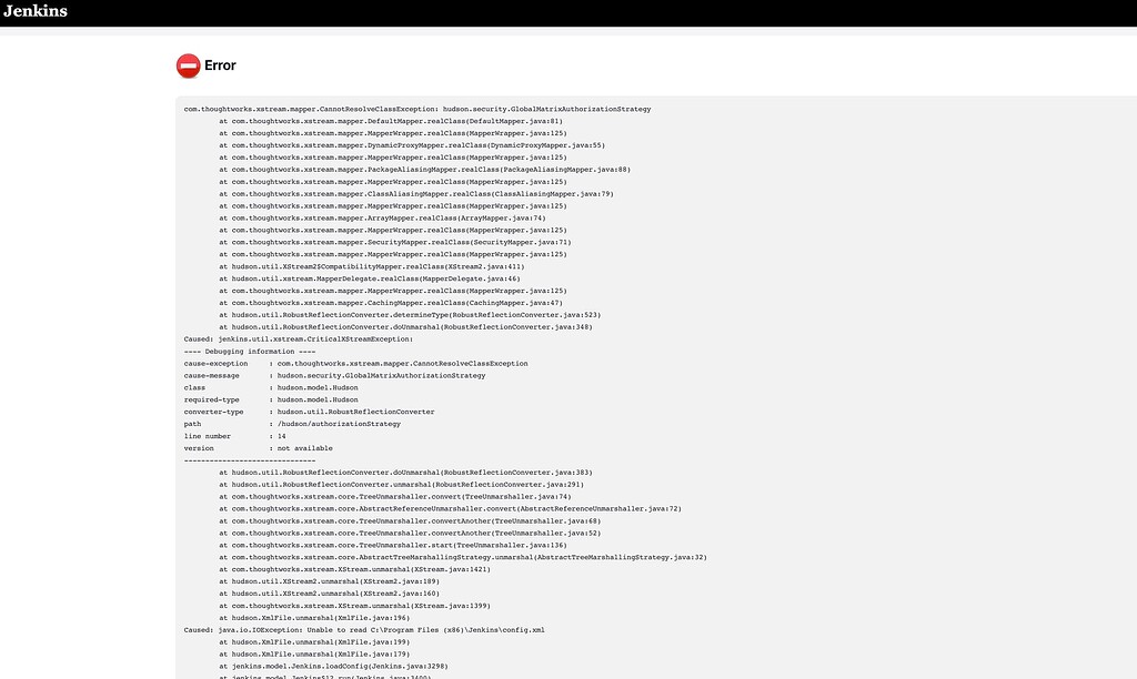 Latest upgrade error - Ask a question - Jenkins Latest upgrade error - Ask a question - Jenkins