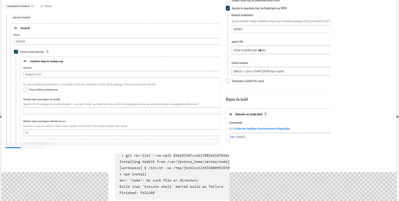 Jenkins : env: ‘node’: No such file or directory - Ask a question - Jenkins