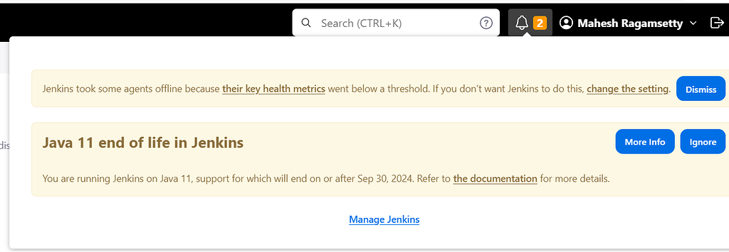 Jenkins took some agents offline because their key health metrics went below a threshold - Using ...