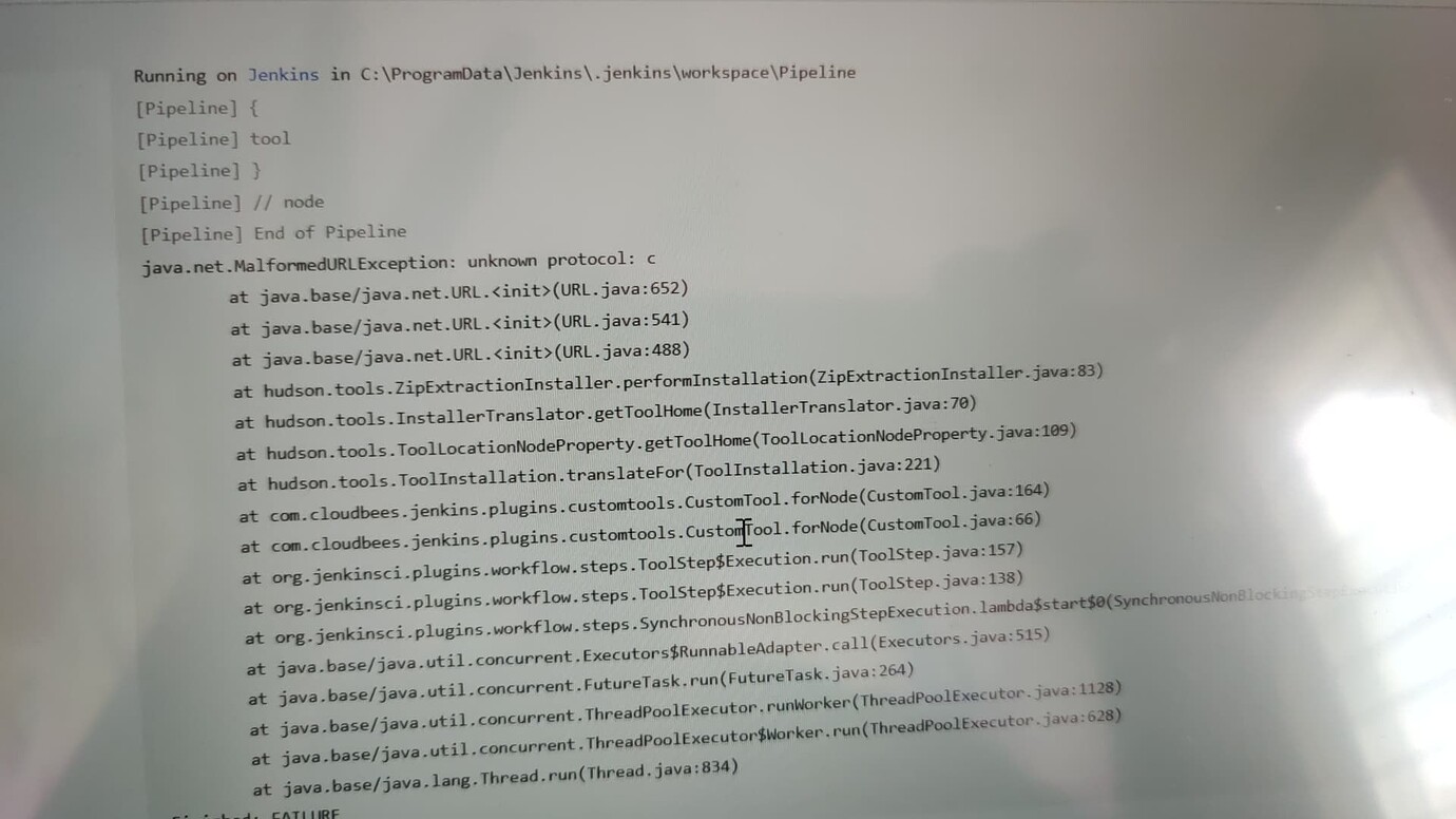 Getting java malfunction error while running pipeline - Ask a question - Jenkins