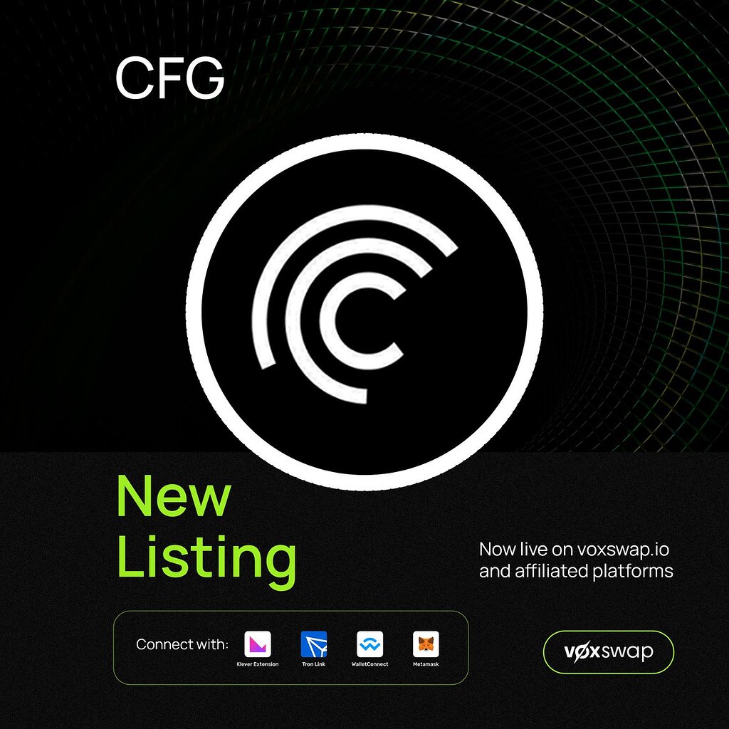Swap Centrifuge $CFG now on VoxSwap! - News and Announcements - Klever