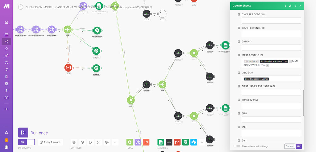 Formatting date/time pulled from QBO Metadata when updating a Google Sheet - How To - Make Community