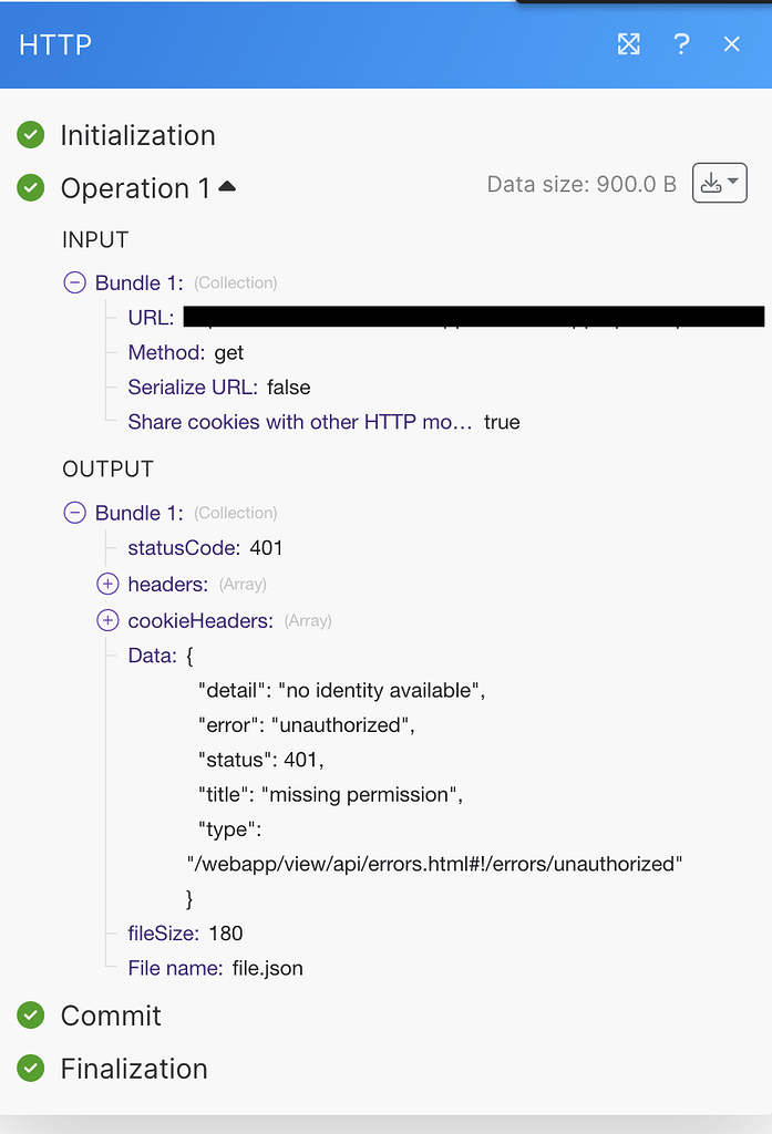 HTTP Get a file module - Error 401 unauthorized - How To - Make Community