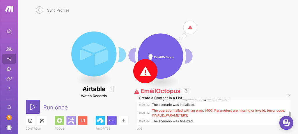 Errors from Airtable data - How To - Make Community